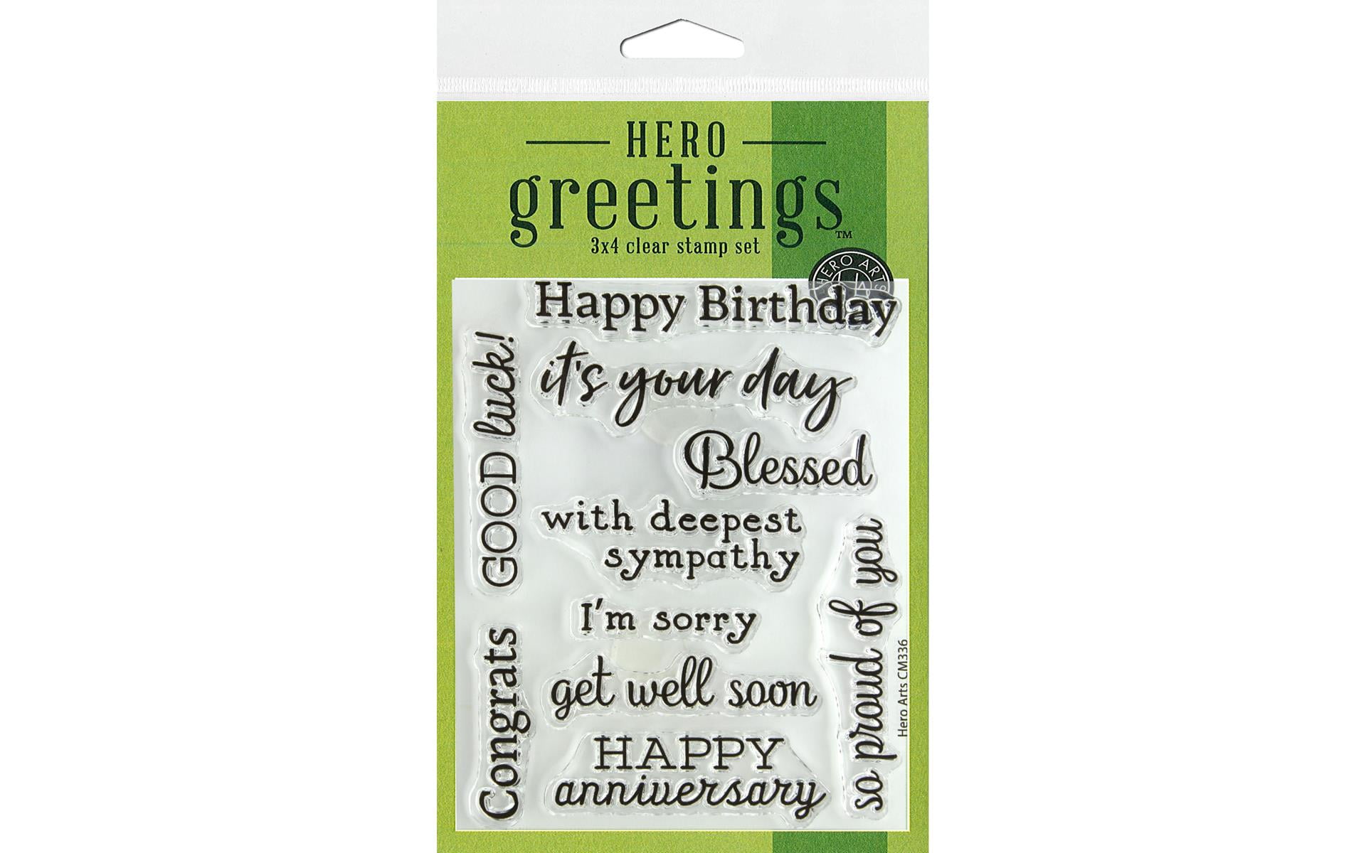 Hero Arts Clear Stamp Greetings Occasions - Walmart.com