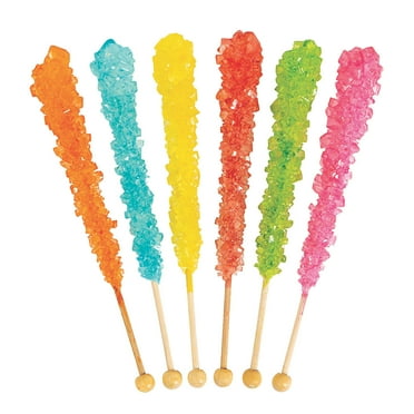 Sugar Rock Candy Pops - Edibles - 12 Pieces - Walmart.com