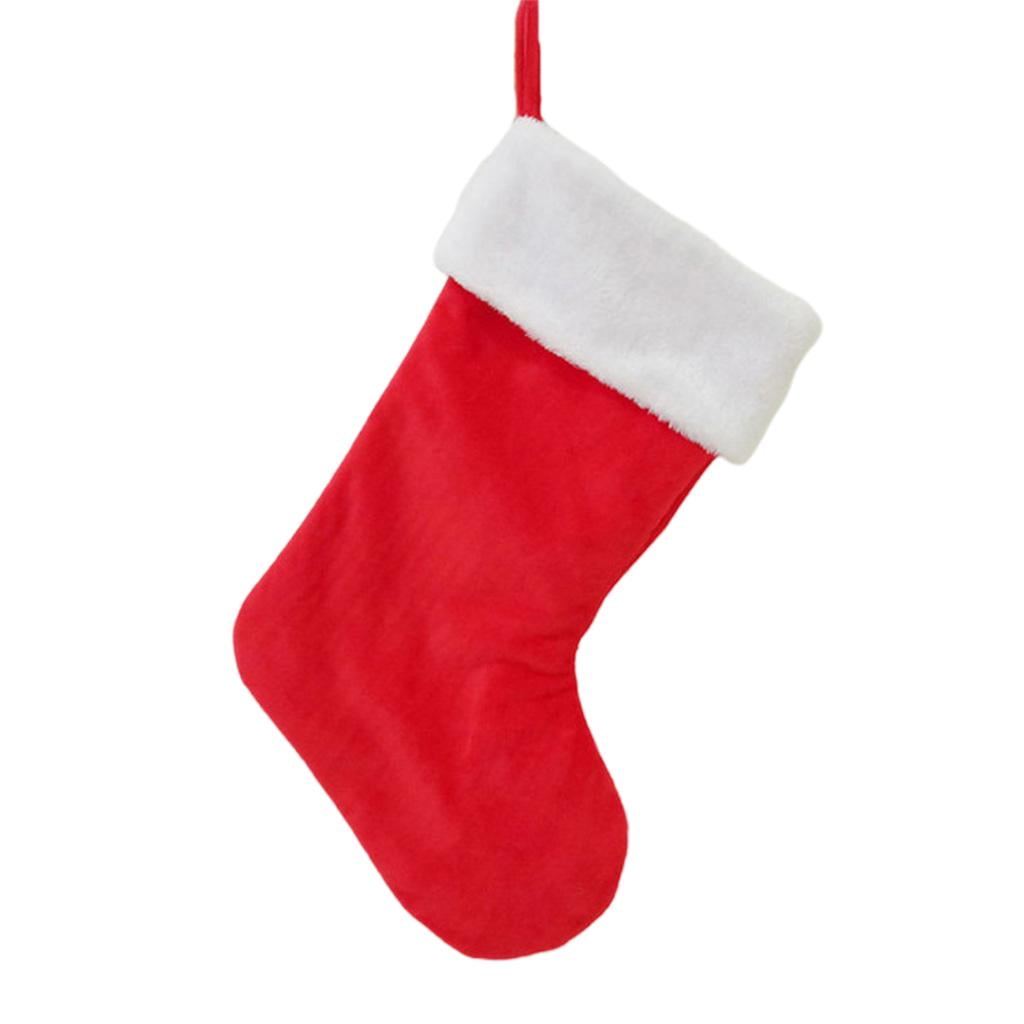 Classic Red And White Velvet Christmas Stocking For Holiday Party Decor ...