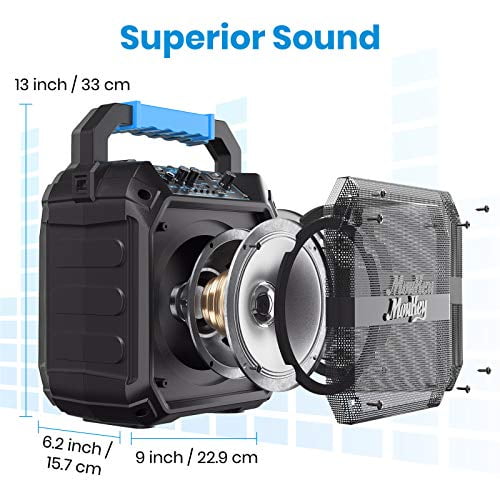 Buy Moukey Karaoke Machine, 6.5? Portable Microphone with Lights ...