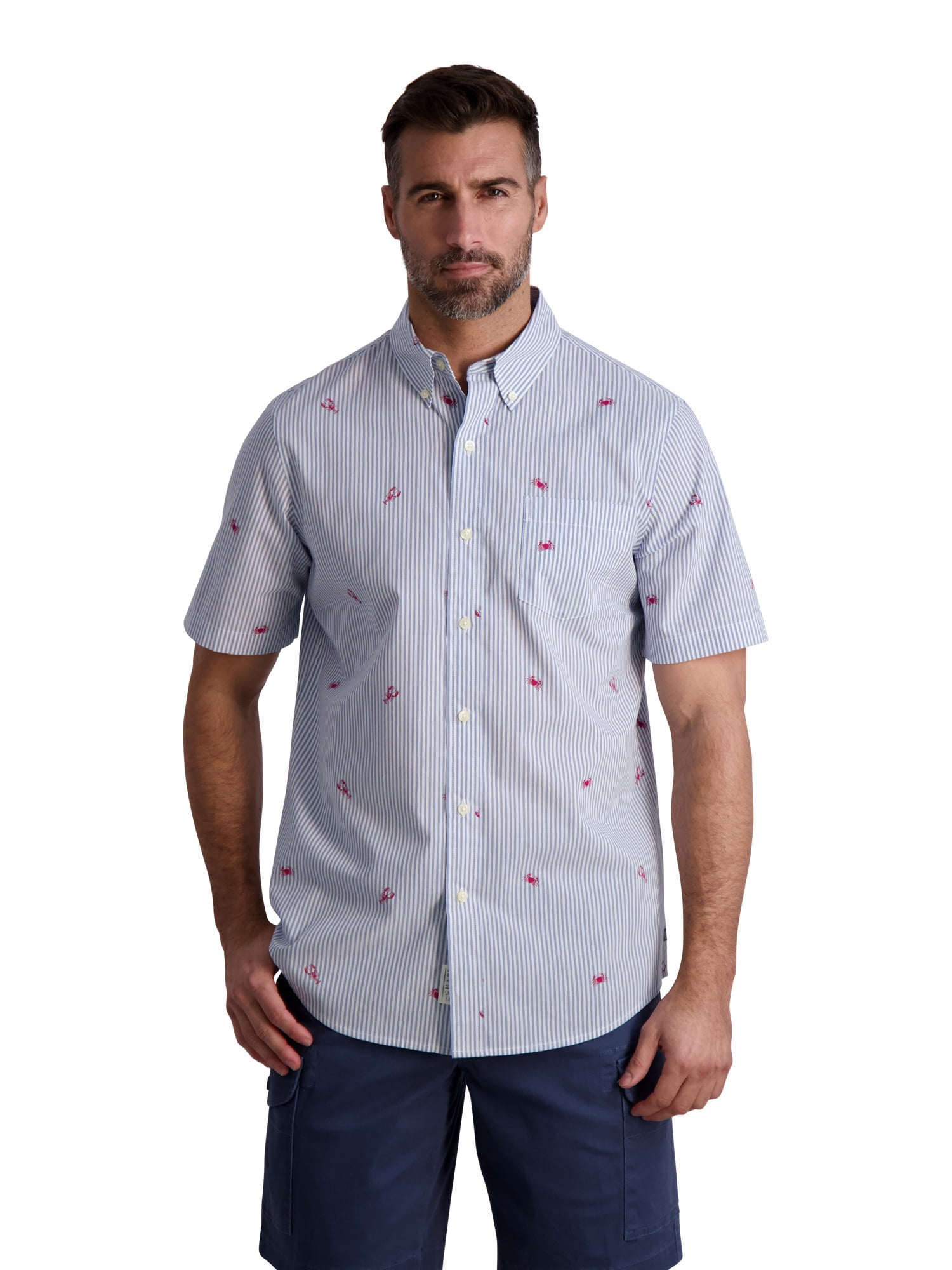 Chaps Men's Short Sleeve Stretch Woven Shirt, Sizes XS-4XB - Walmart.com