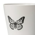 Mainstays 5.9”D x 5.51”H Round Ceramic Butterfly Ceramic Planter, White ...