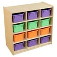 Wood Designs 12 Compartment Cubby with Trays - Walmart.com