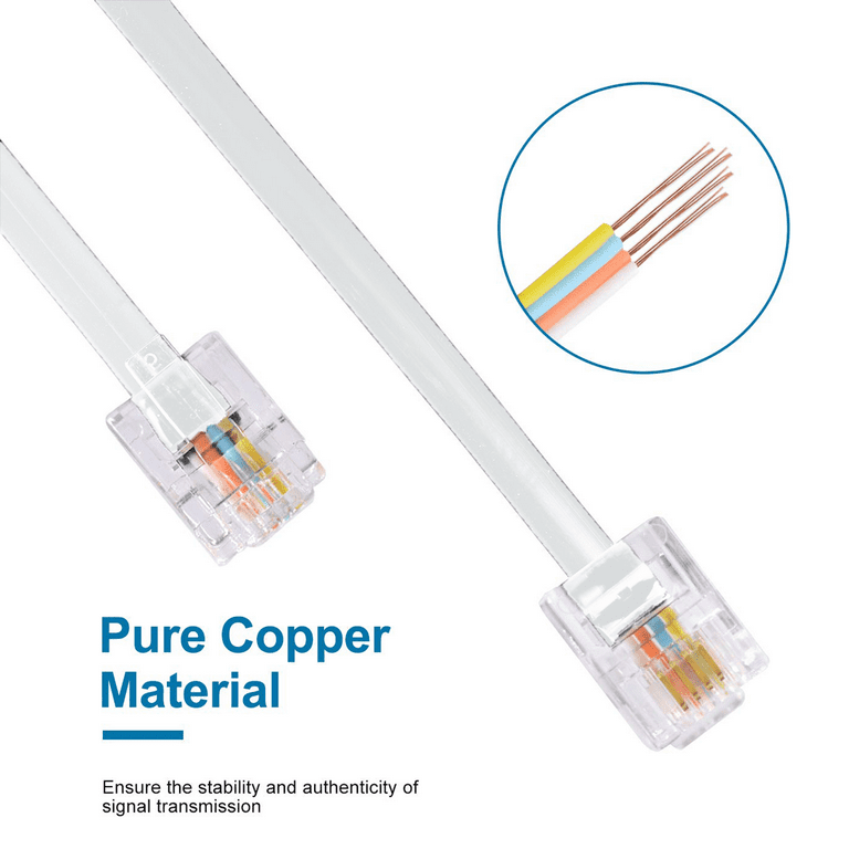 Landline Phone Splitter 3-Pack RJ12 Telephone Splitter Adapters - 6P6C ...