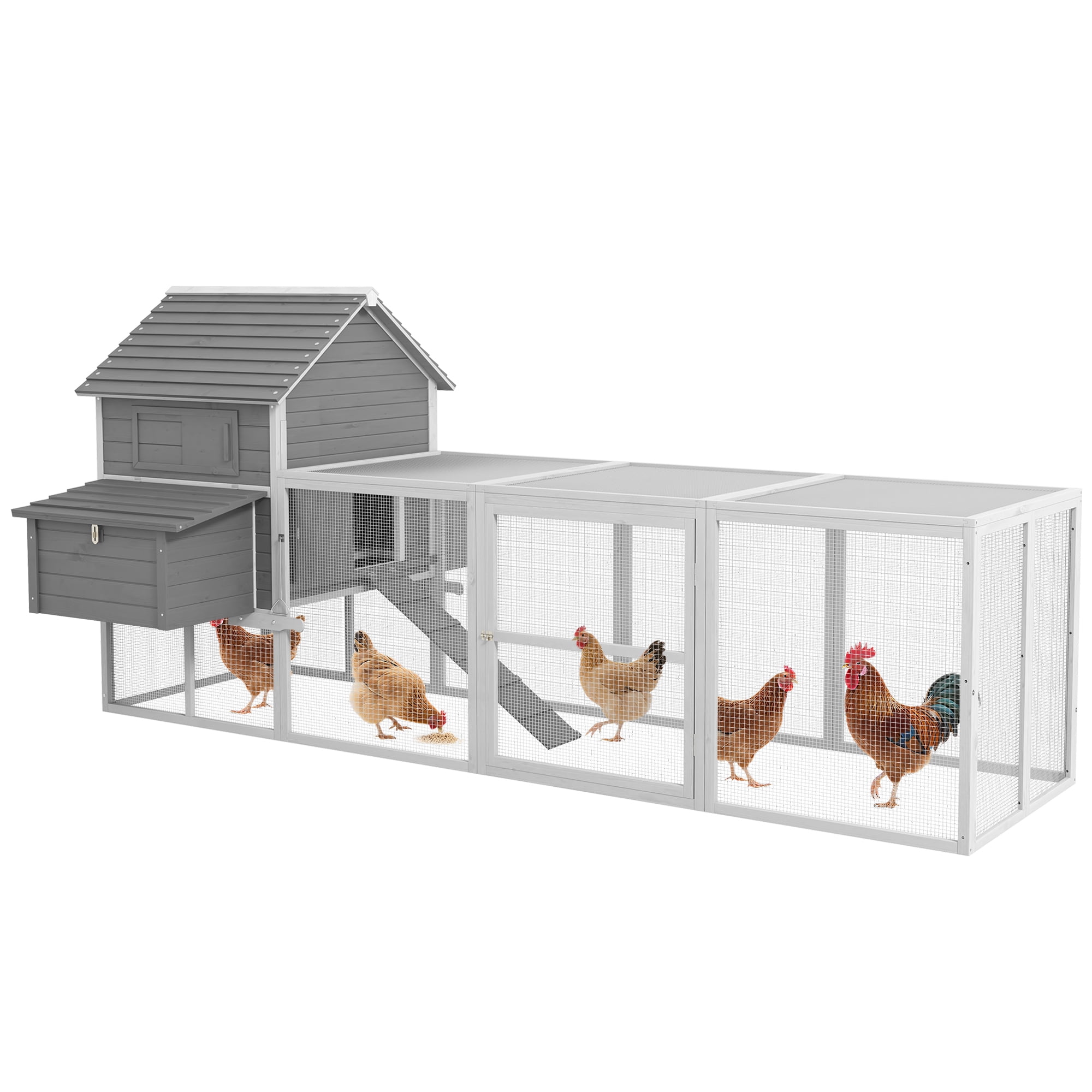 Click here for Pawhut Wooden Chicken Coop With Nesting Boxes  Run... prices