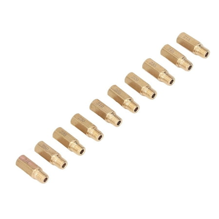 Carburetor Main Jets Kit, 205 To 250 10pcs Gold Motorcycle Carb Nozzles ...