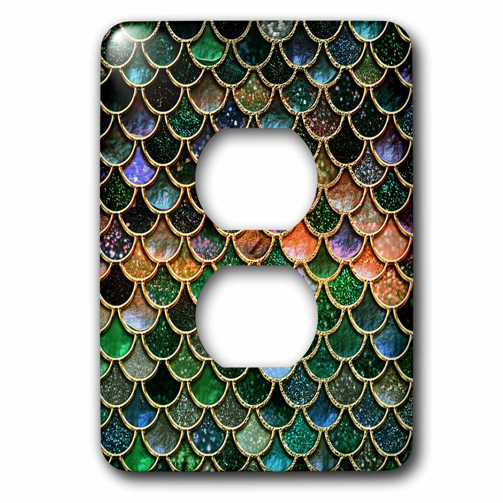 3dRose Multicolor Girly Trend Pink Elegant Mermaid Scales Glitter - 2 ...