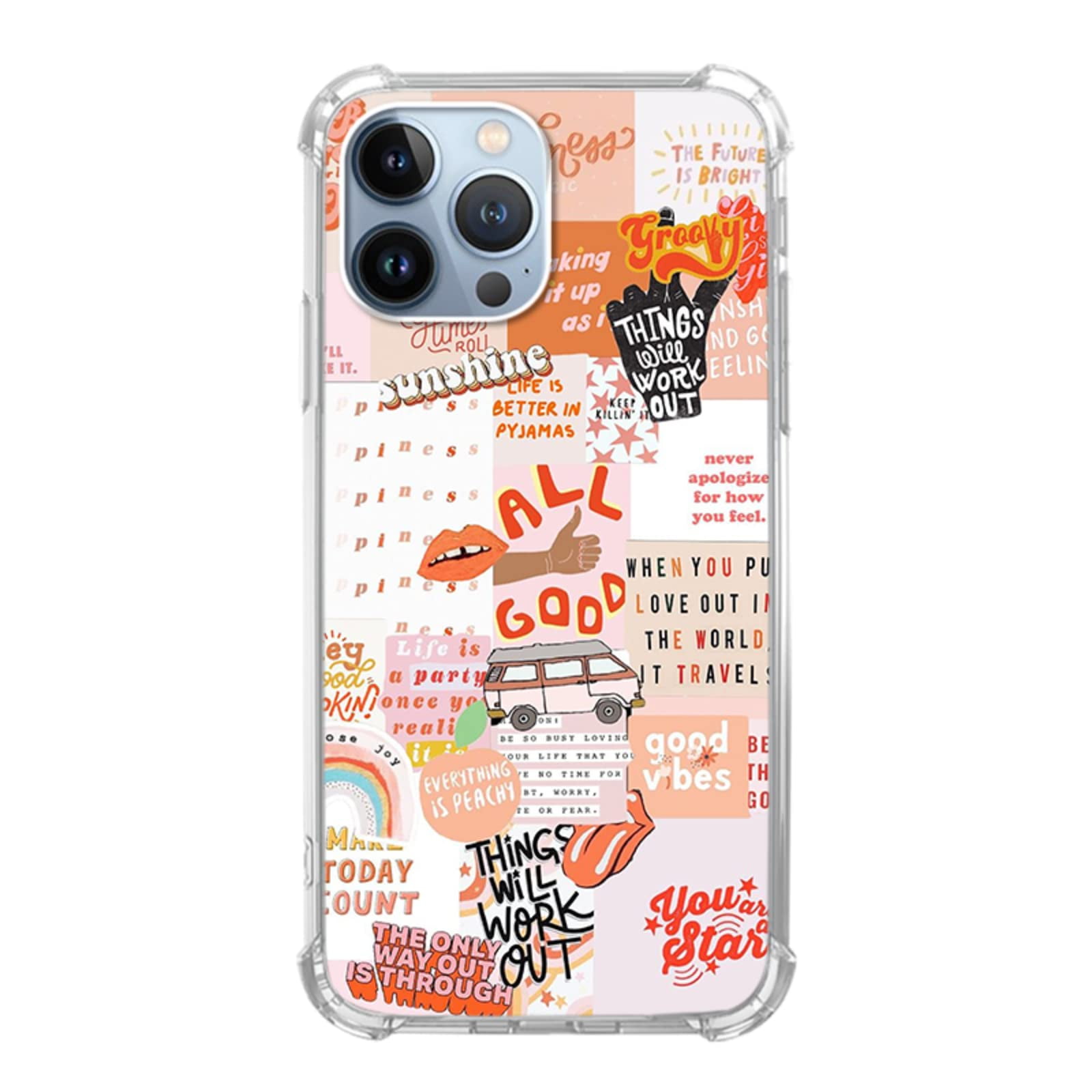 Quote Collage Case for iPhone 13 Pro Max,Aesthetic Art Design TPU Bumper Cover Case - Walmart.com