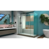 DreamLine Enigma-X 32 1/2 in. D x 72 3/8 in. W x 76 in. H Fully Frameless Sliding Shower ...
