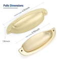 10 Pack Cup Pulls 3-3/4" (96mm) Hole Center - Matte Black Zinc Alloy ...