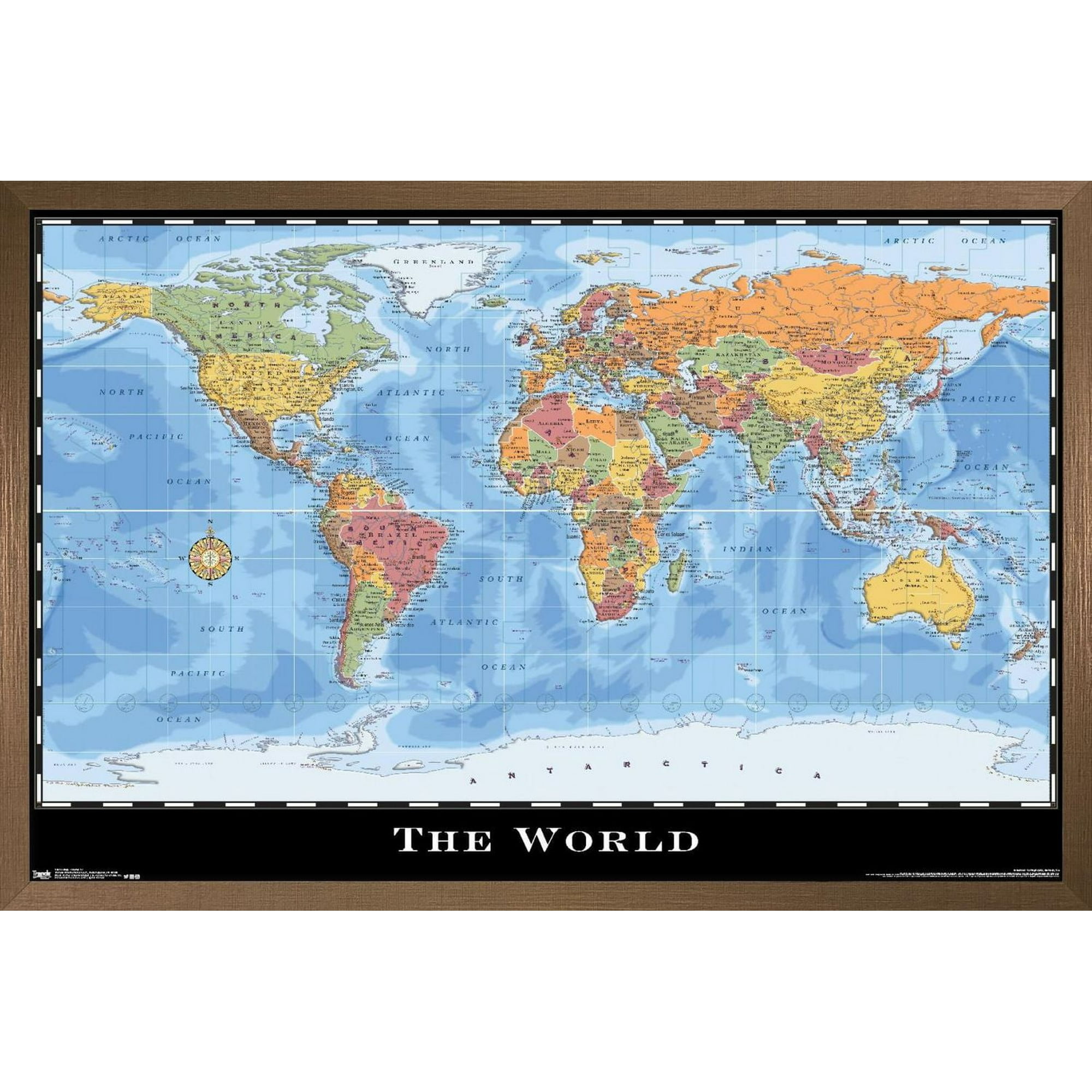 Click here for Trends International Map - World Wall Poster  22.3... prices