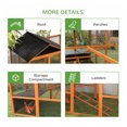 Chicken Coop Run for 6-10 Chickens, Outdoor Hen House Add-On, Fir Wood ...