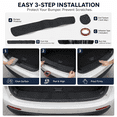 Kabuer Universal Car Rear Bumper Protector, 41-inch x 3.4-inch Rubber ...