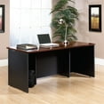 Bowery Hill Transitional Wood Executive Desk in Classic Cherry/Soft Black - Walmart.com