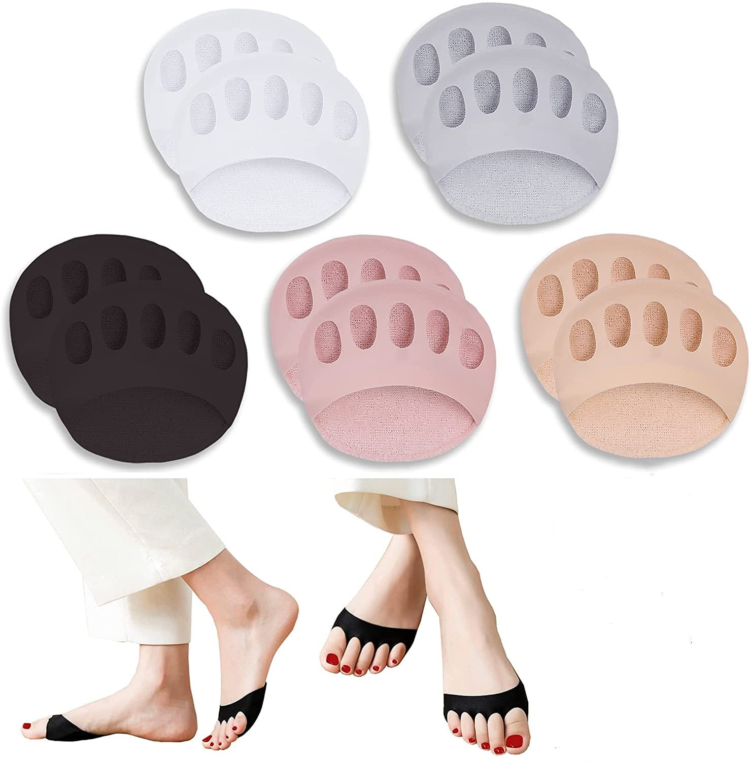 Forefoot Pads Honeycomb Fabric Metatarsal Cushions Ball of Foot Cushion ...