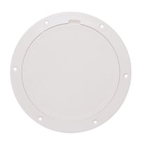 Beckson DP85-W Pry-Out Deck Plate - 8" with Diamond Center, White ...