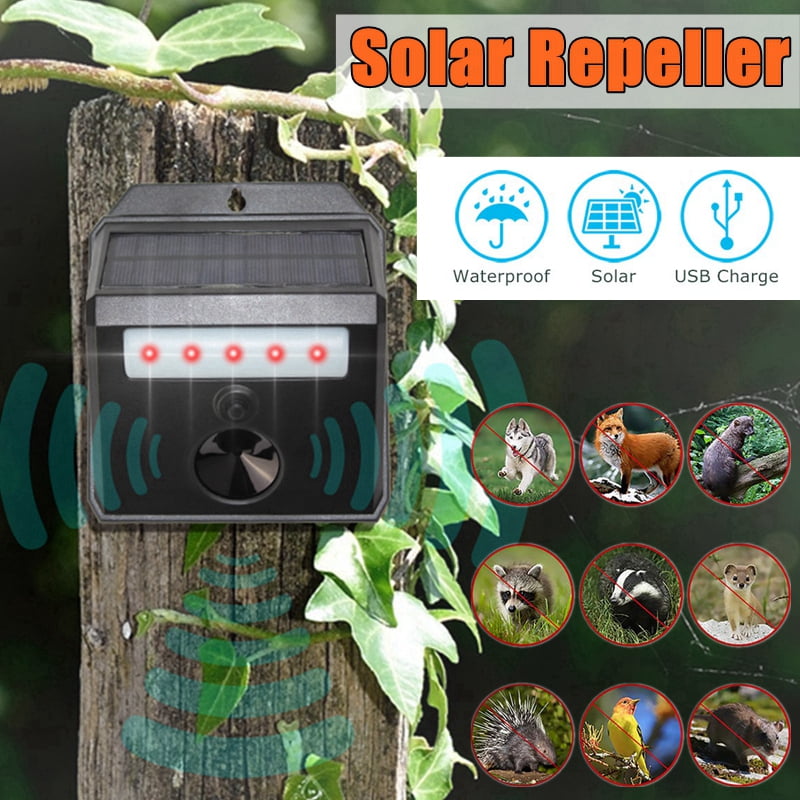 Solar Ultrasonic Pest Repeller, KCASA KC-JK440 Garden Patio Solar ...
