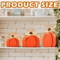 3 Pcs Fall Pumpkin Decor Fall Wooden Signs 3D Pumpkin Tabletop Decor ...