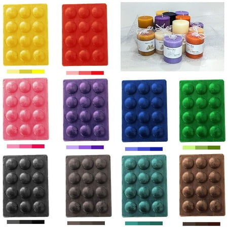 2oz Candle Dye for Candle Making 85lb Wax, 10 Popular Colors Candle Dye ...