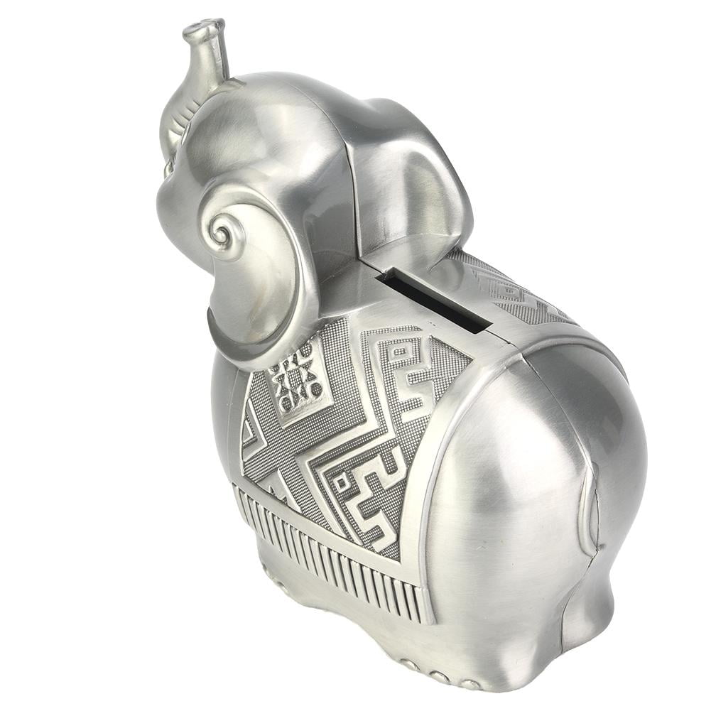 Fyydes Elephant Coin Bank,Alloy Material Cute Elephant Shape Coin Bank ...