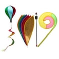 XISAOK Rotating Wind Striped Tie dye Windsock Hanging Ornament Decor ...