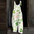 Fgvctg St. Patrick's Day Womens Overalls Sleeveless Holiday Spaghetti ...