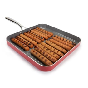 Chasseur France Steak Grill, Cast Iron, L 14 1/4" x W 8 5/8" x H 3/4 ...