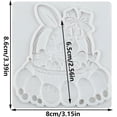 Bunny Fondant Mold Rabbit Easter Egg Silicone Chocolate Candy Molds for ...