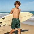 Boys Swim Shorts With Double Layer Elastic Waist Printed Pattern ...