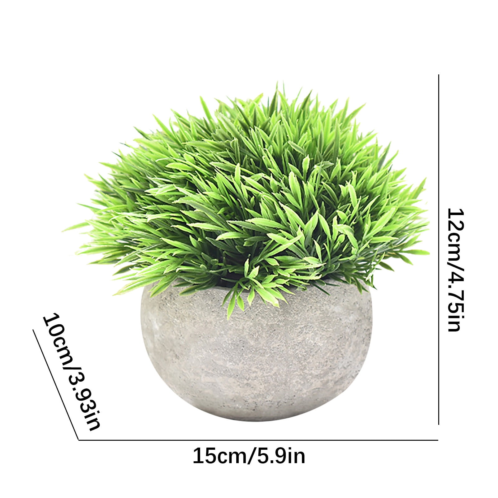 OAVQHLG3B Mini Artificial Plants, Plastic Fake Green Grass Faux ...