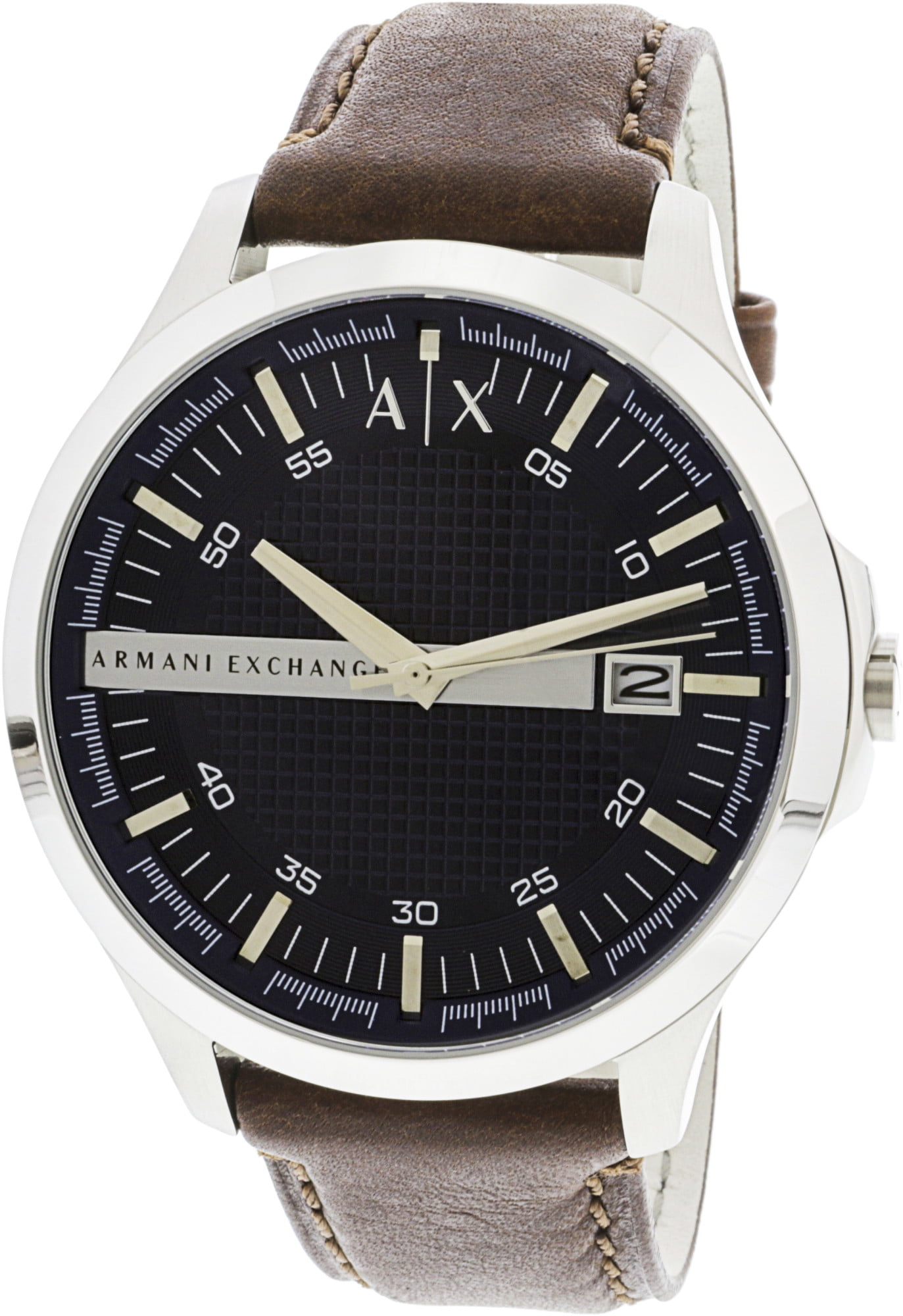 Armani Exchange Men's Hampton AX2133 Brown Leather Japanese Quartz ...