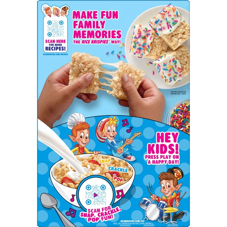 Rice Krispies Cereal Box PEANUT BUTTER RICE KRISPIES TREATS