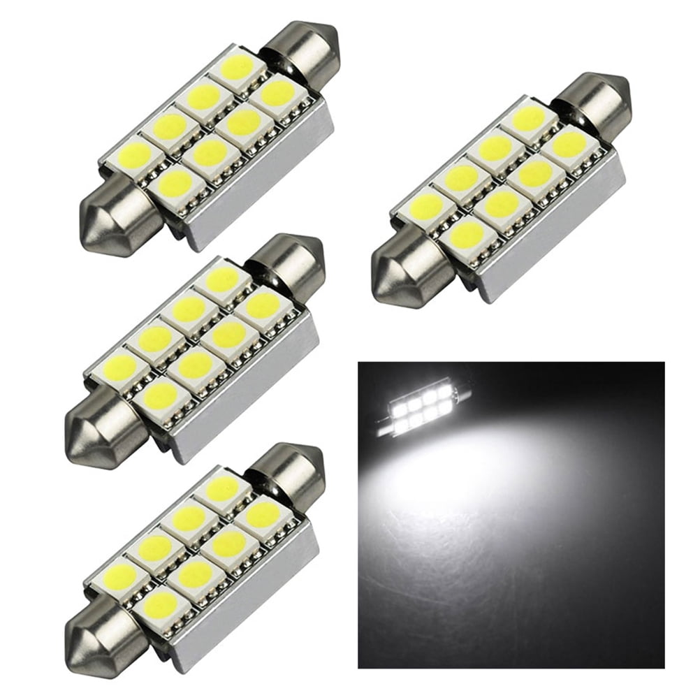 YFJQTZX 10pc 42mm 5050 8-SMD Auto Car Dome Map Interior LED Light Bulb ...