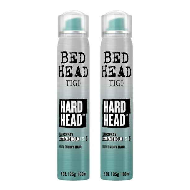 Cabezal de cama Hairspray de TIGI Hard Head, extra fuerte, 90 ml ...