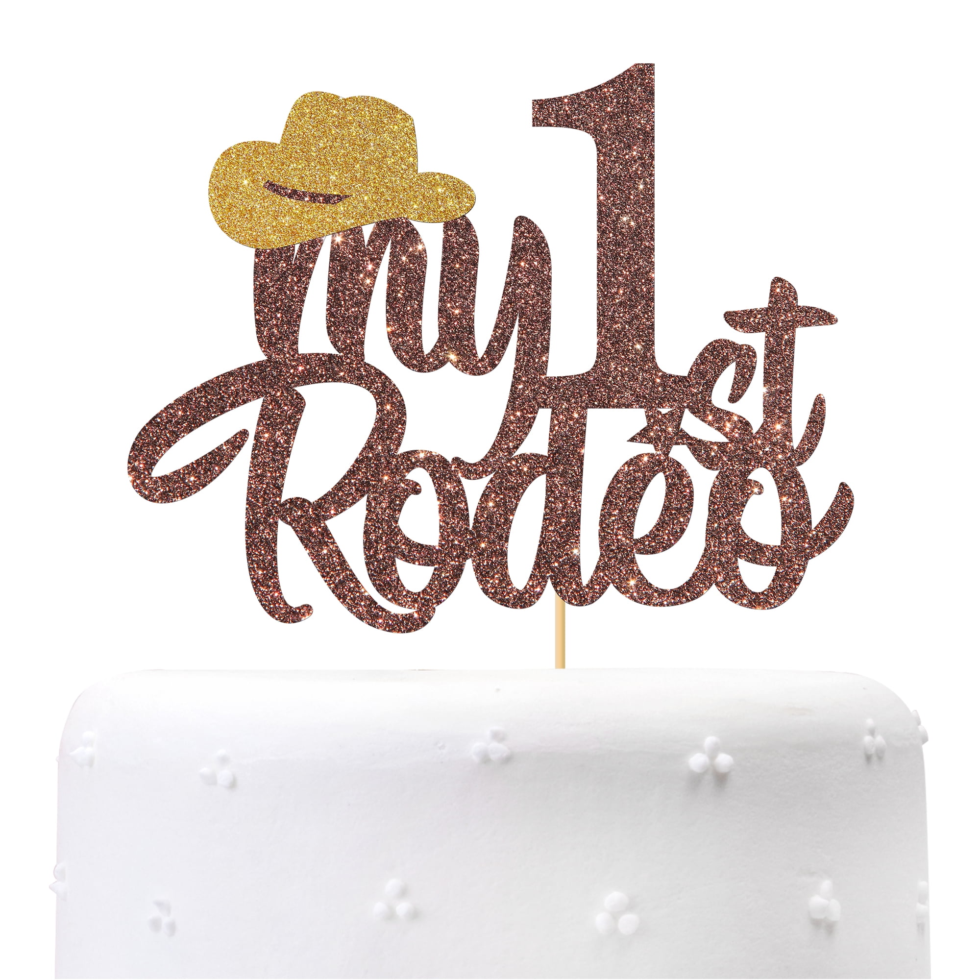 1st Rodeo Cowgirl Cake Topper, Western Cowboy Decor for Birthday/Baby ...