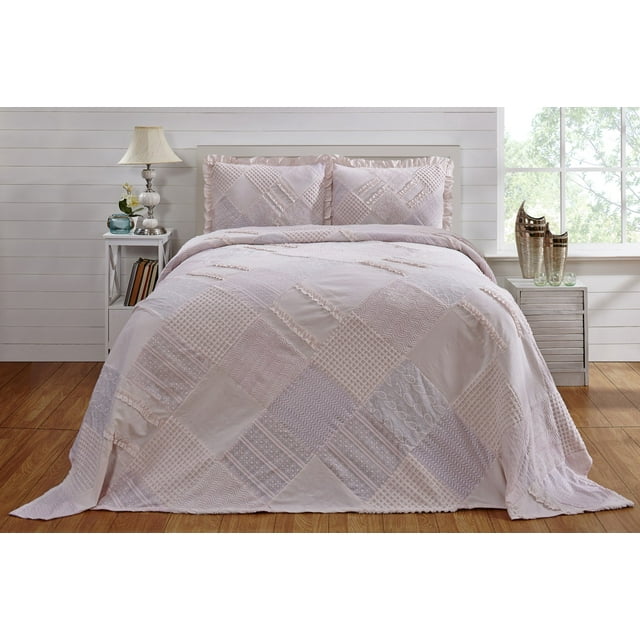 Better Trends Ruffled Chenille Bedspread King, Pink - Walmart.com