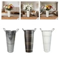 AOOOWER Galvanized Metal Vases for Flowers Farmhouse Decorative Flower ...