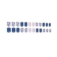 24 Pieces Leopard Print Press on Nails - Short Square Removable Color ...