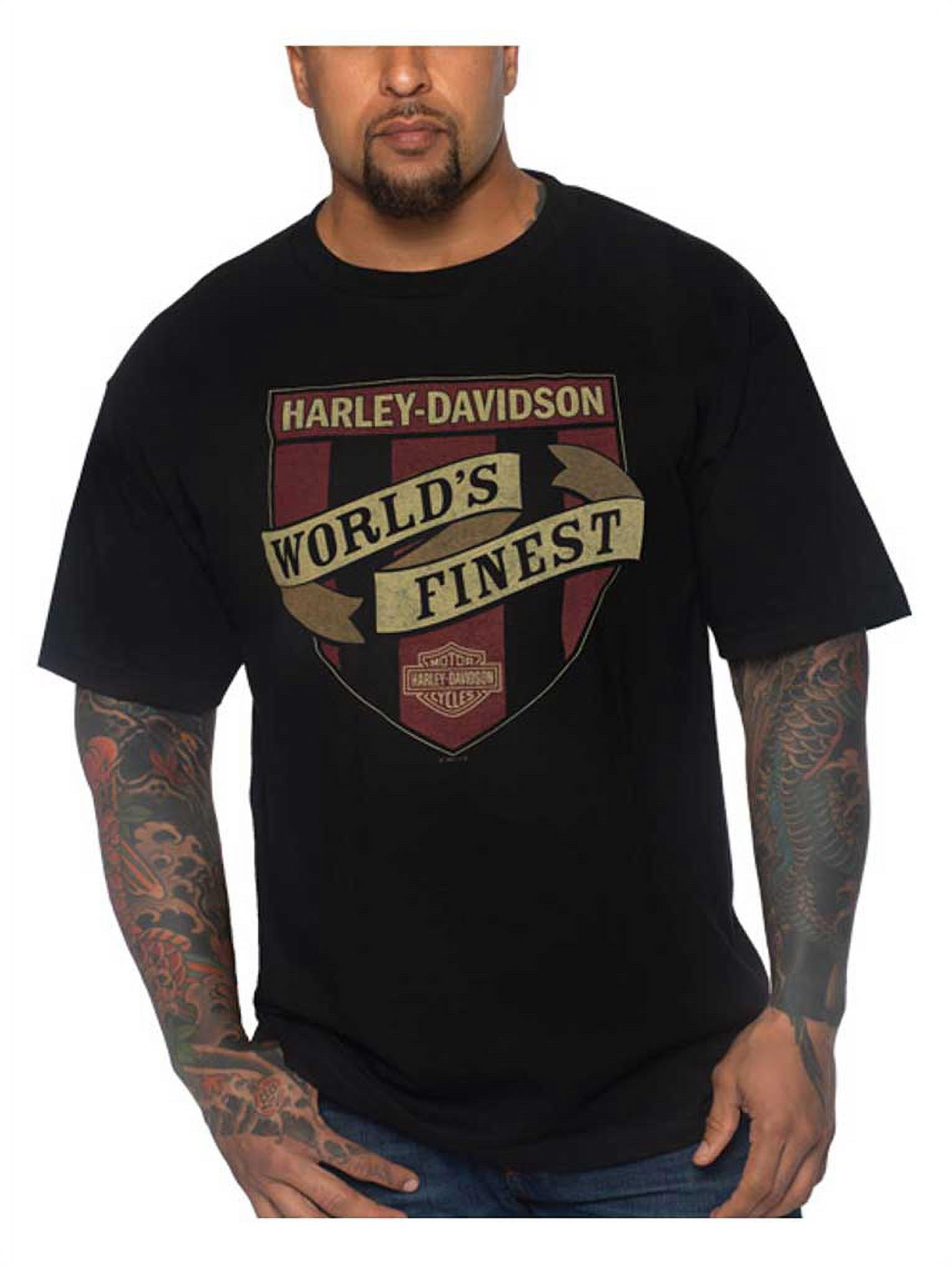 Harley-Davidson Men's Worn Crest Crew-Neck Short Sleeve Cotton T-Shirt ...