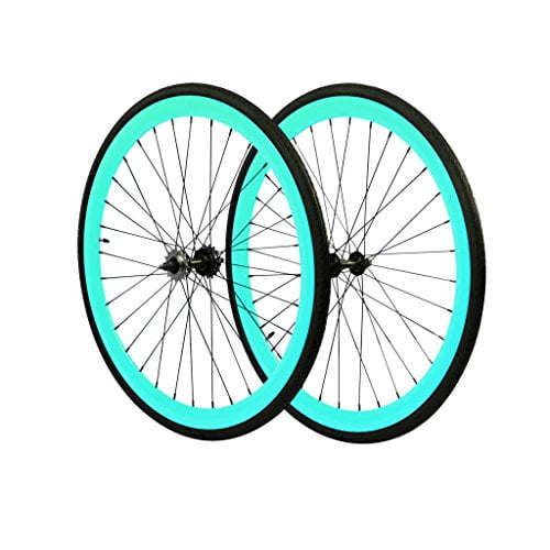 Wheel Set, Front and Fixed Gear Flip-Flop Rear Wheels Celestial 45mm w ...