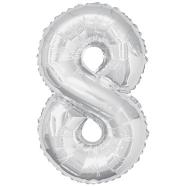 Giant Silver Number 1 Foil Balloon 34" - Walmart.com