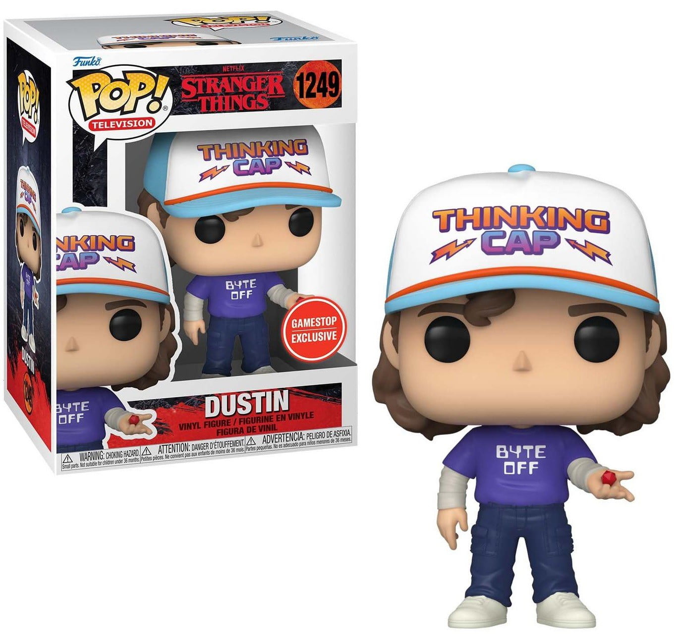 Buy Funko Stranger Things POP! Television Dustin w Thinking Cap Vinyl ...