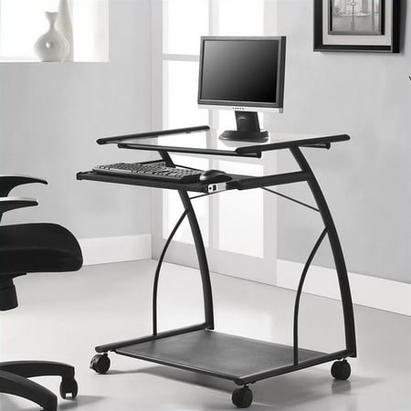 Altra Furniture Mobile Computer Cart and Desk in Black Finish | Walmart ...