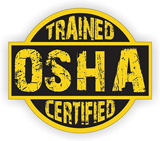 OSHA Trained Certified Hard Hat Sticker | Helmet Decal | Label Lunch ...