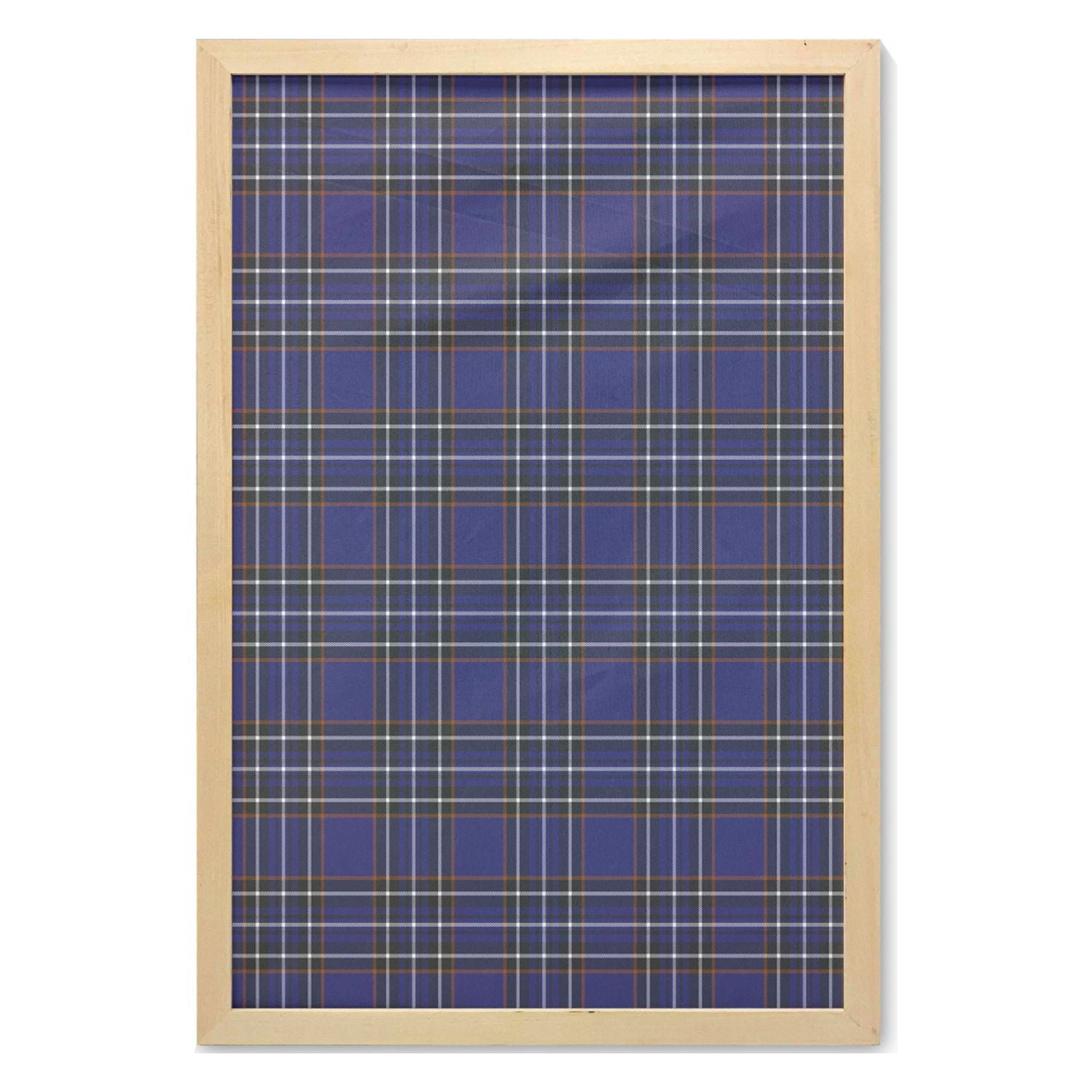 Plaid Wall Art with Frame, Traditional Vivid Pattern Design from ...