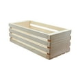 Spruce Street Unfinished Spruce Wooden Crate Small 12 in x 5.5 in x 4 ...