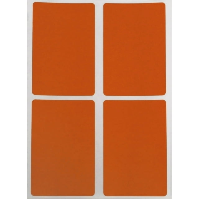 Color Sticker Labels 3x2 - Rectangular Inventory Label in Orange - 60 ...