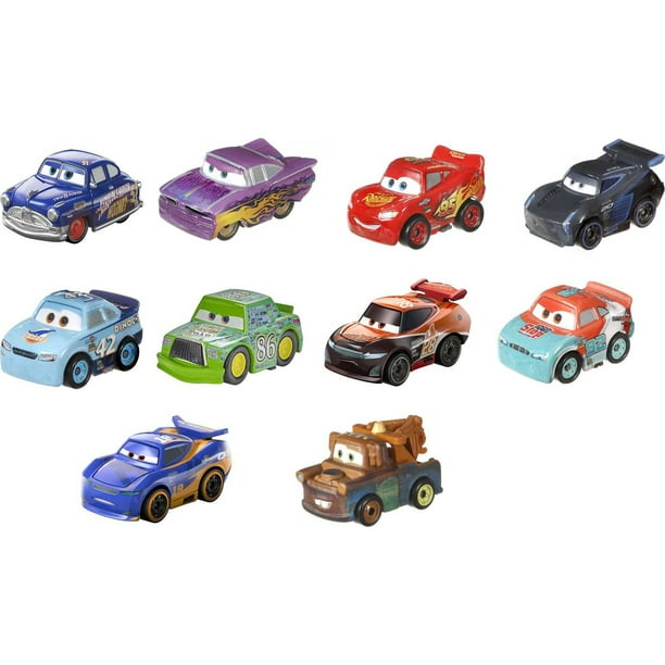 Disney and Pixar Cars Mini Racers 10 Pack of Collectible Vehicles ...