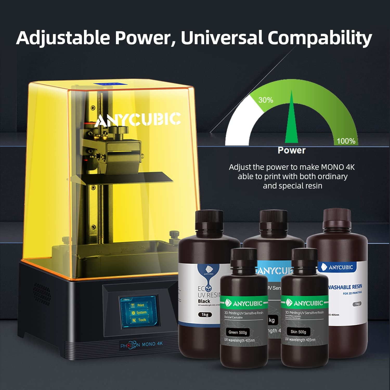 Buy ANYCUBIC Photon Mono 4K 3D Printer, 6.23'' Monochrome Screen ...