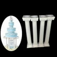 4 Pcs Roman Column Cake Stands White Plastic Cake Supports Rods Cake ...